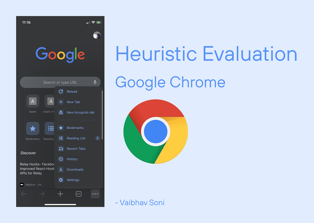 Google Chrome Heuristic evaluation | by Vaibhav Soni | Medium