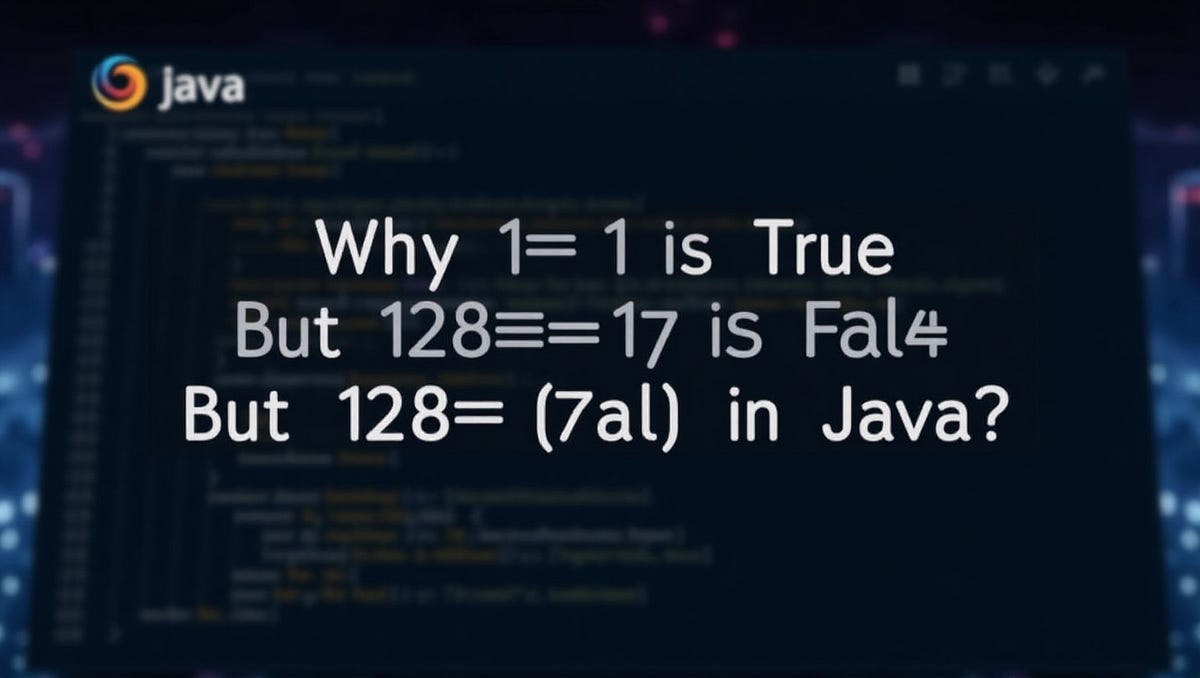 Why 1==1 is True but 128==128 is False in Java? | by Sitansu Sekhar ... Why 1==1 is True but 128==128 is False in Java? | by Sitansu Sekhar ...