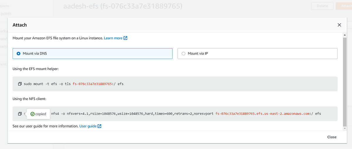Mounting EFS using CLI in an EC2 Instance | DevOps.dev Mounting EFS using CLI in an EC2 Instance | DevOps.dev