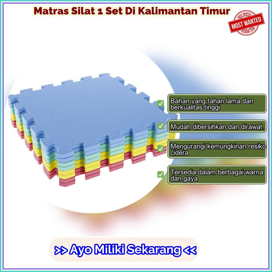 Matras Silat 1 Set Di Kalimantan Timur - Eva Mat Tebal - Medium