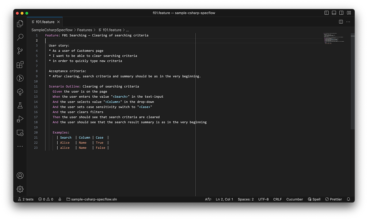 SpecFlow — Cucumber in C#. In this post we will go through setting ...