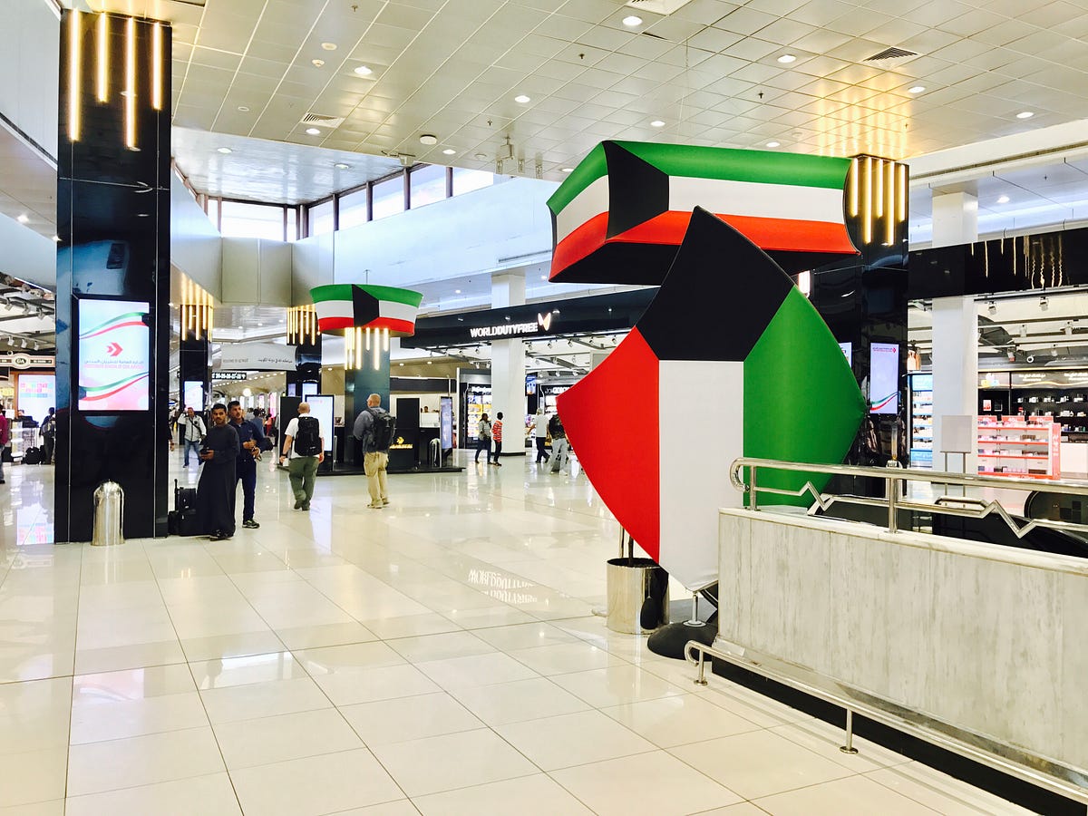 Kuwait Airways Kuwait — Amman. (Previous) Kuwait Airport: white and ...