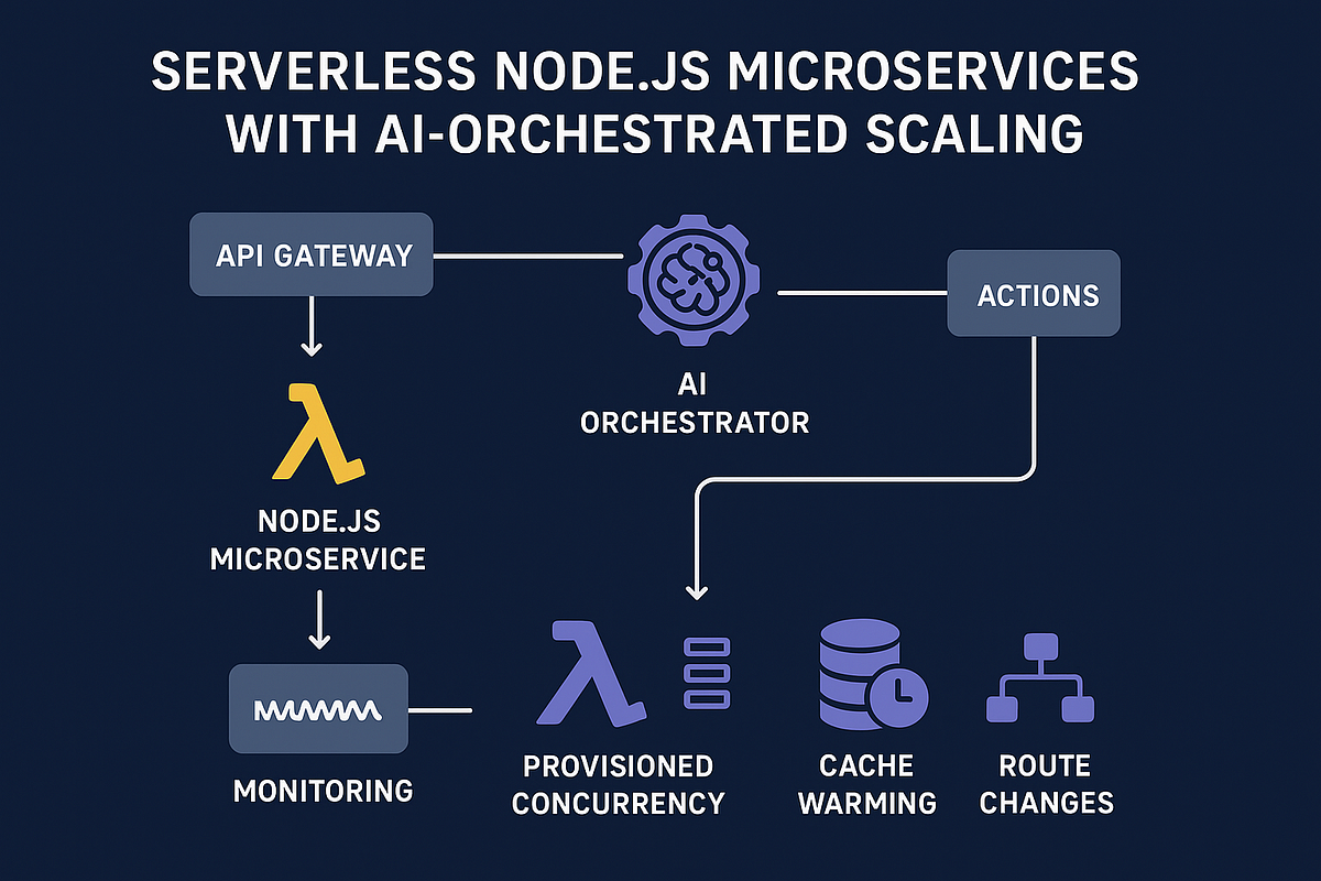 Serverless Node.js Microservices with AI-Orchestrated Scaling | by Somendradev | Stackademic