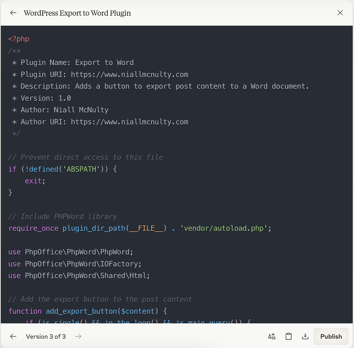 Using Claude to Code a WordPress Plugin | by Niall McNulty | Medium