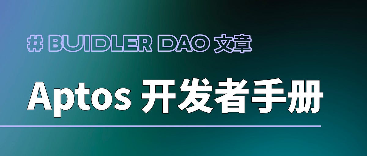 Buidler DAO X Aptos 开发者手册翻译版正式发布 - Buidler DAO - Medium