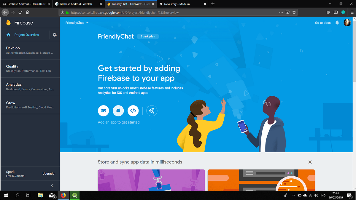 Firebase Android Codelab. Syihan Qaes Yamani/1202160299/SI4007 | by syihan yamani | Medium