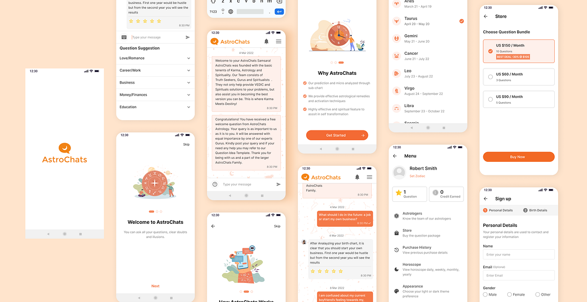 AstroChats: UI/UX Design case study | by Jasmine Nakarmi | Medium