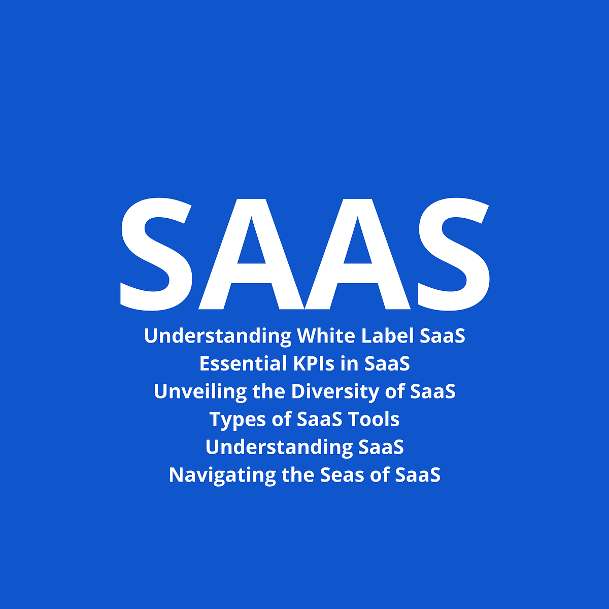 Everything You Need to Know About SAAS | by neo | Dec, 2023 | Medium