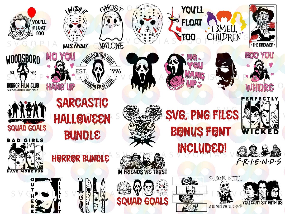 Horror Characters Svg Bundle Horror svg scream svg i smell children svg ...