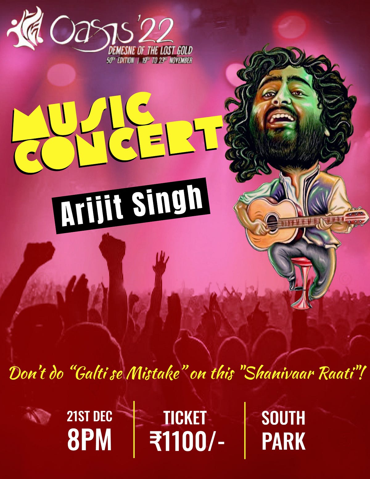 Template : Concert Poster - Taneesha J - Medium