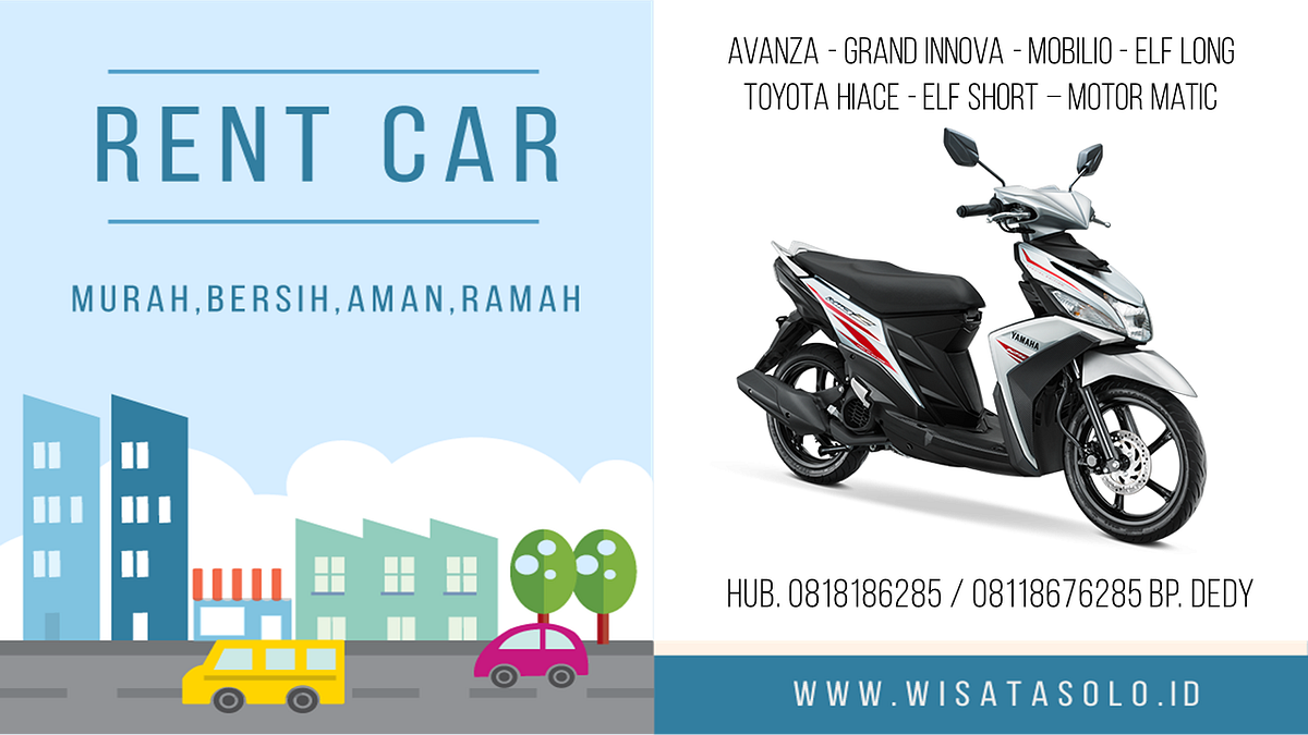 0818186285 Penyewaan Sepeda Motor Di Solo(wisatasolo.id) | by sewamobil ...