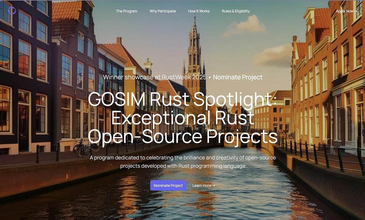 Call for Rust Treasure Projects — GOSIM Rust Spotlight 2025 - GOSIM Foundation - Medium
