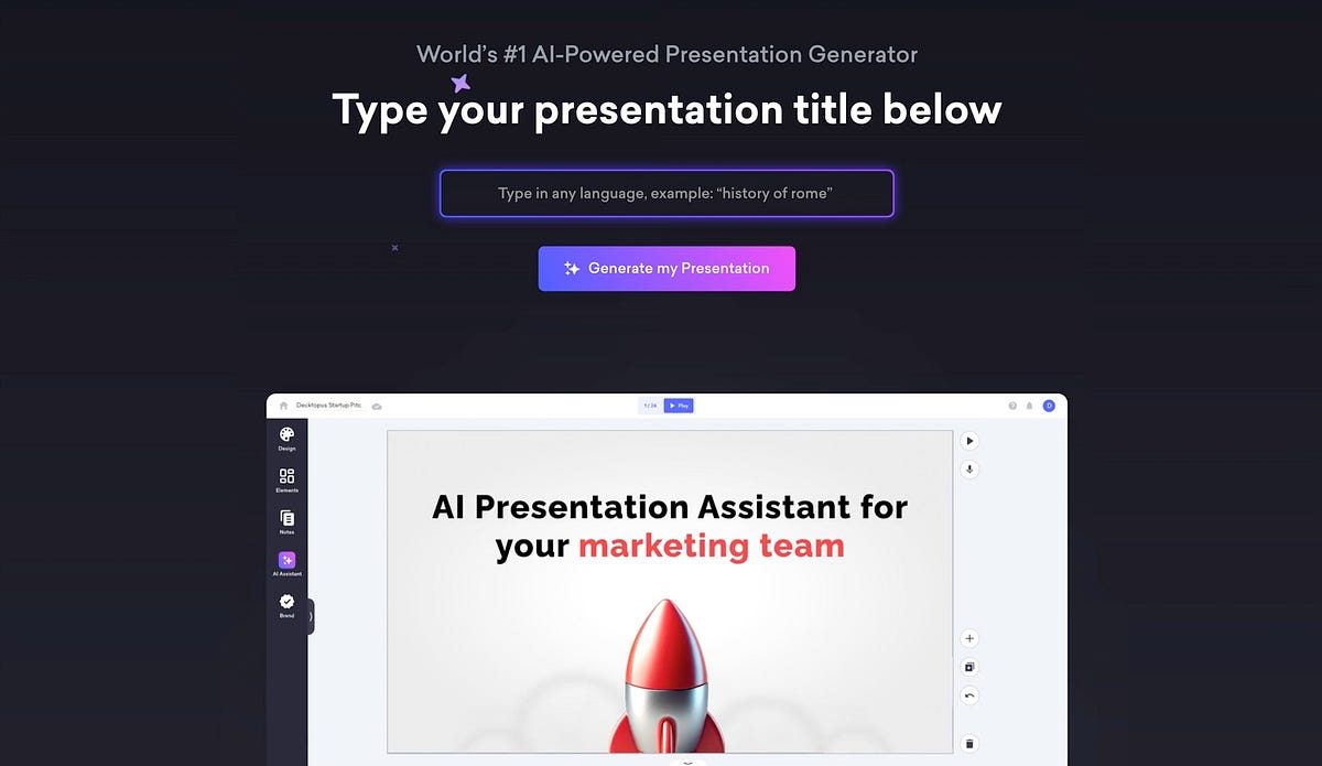 Decktopus.com : Revolutionizing Presentation Creation | by Promatic Ai Tools & Trends | Medium