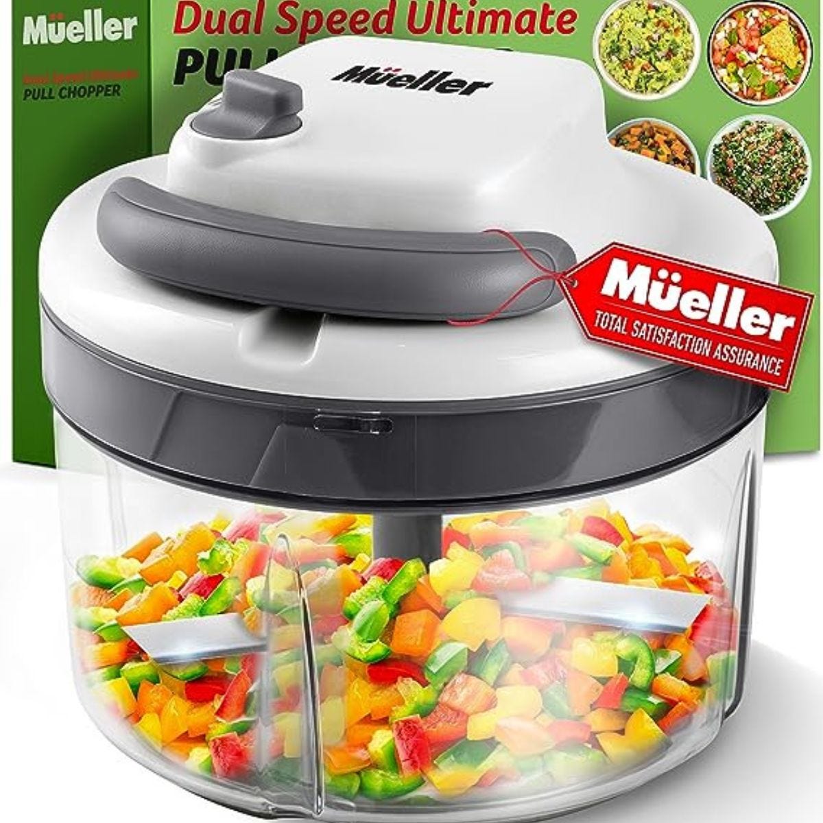 MegaChop: The Ultimate 2-Speed Veggie Chopper | 40.5oz BPA-Free Bowl ...