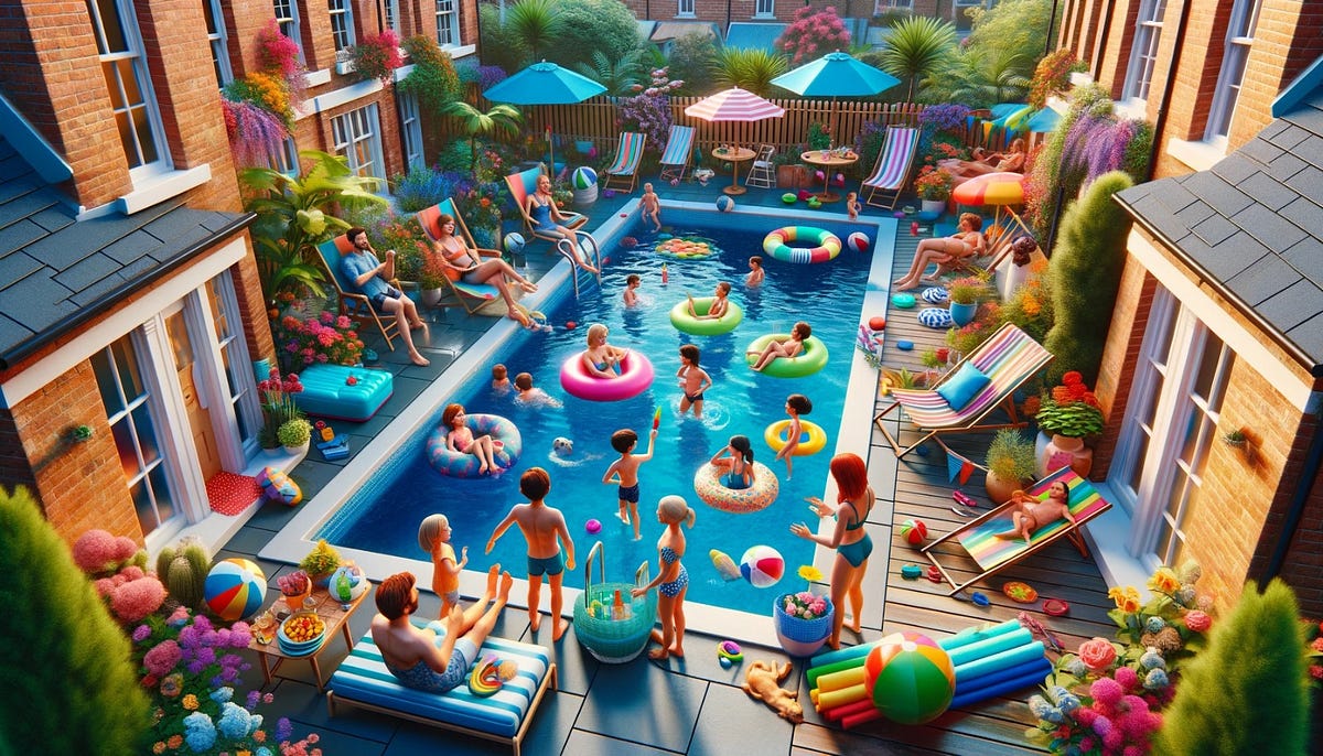 Let’s All Go Swimming. Pools Build Community | by DR Rawson - The ...