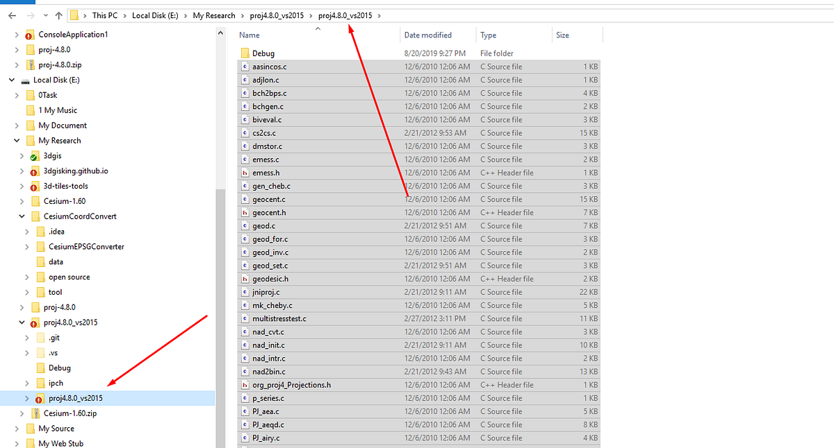 How to build Proj 4. 8.0 in Visual Studio 2015. | by 3DGISKing | Medium