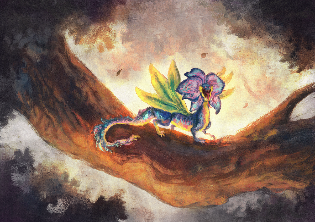 Bloom. The Orchid dragon tries to save a fairy… | by Cedric Busteed | Medium