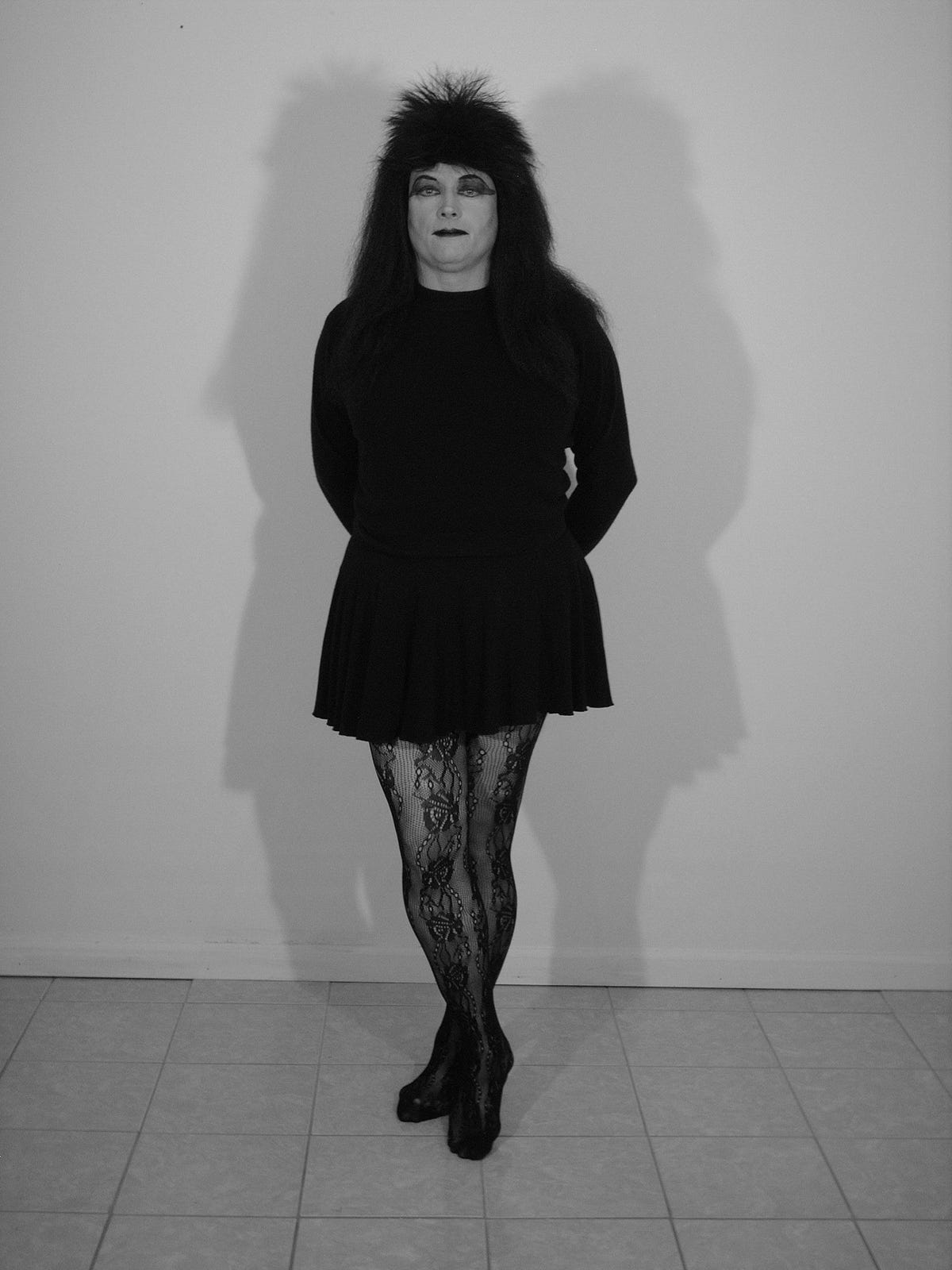 “My 80s Gothic B&W” - Queen Of The Lake Crossplay - Medium