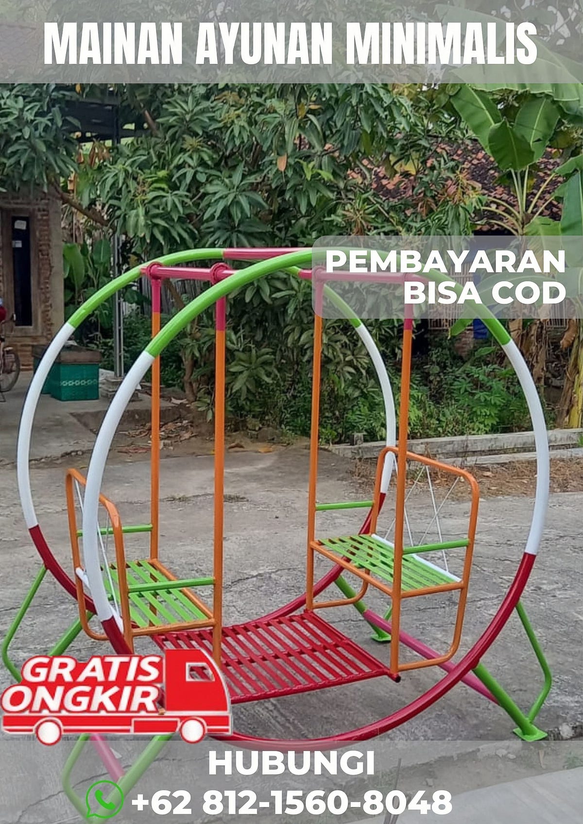 WA +62 812–1560–8048 Ayunan Besi Bulat Dan Mainan Playground Outdoor ...