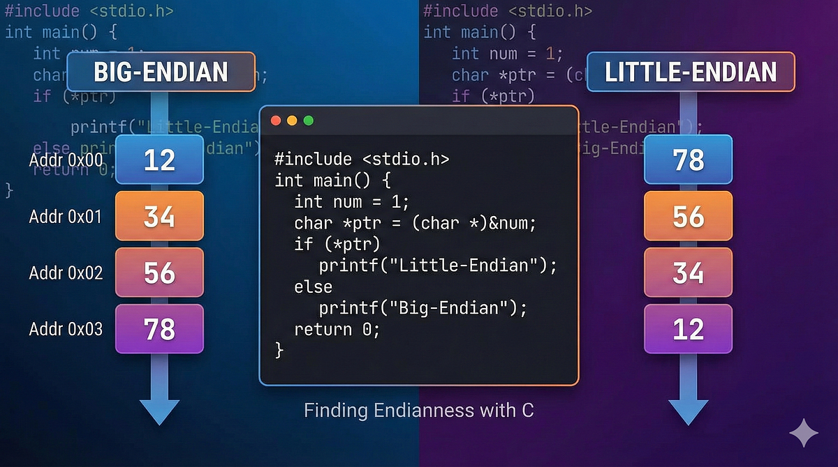 Finding out endianness using a C program | by Ansak Mahir | Feb, 2026 ...