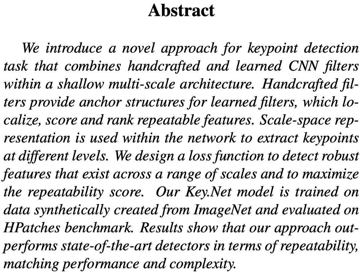 Simple Review: Key.Net: Keypoint Detection by Handcrafted and Learned ... Simple Review: Key.Net: Keypoint Detection by Handcrafted and Learned ...