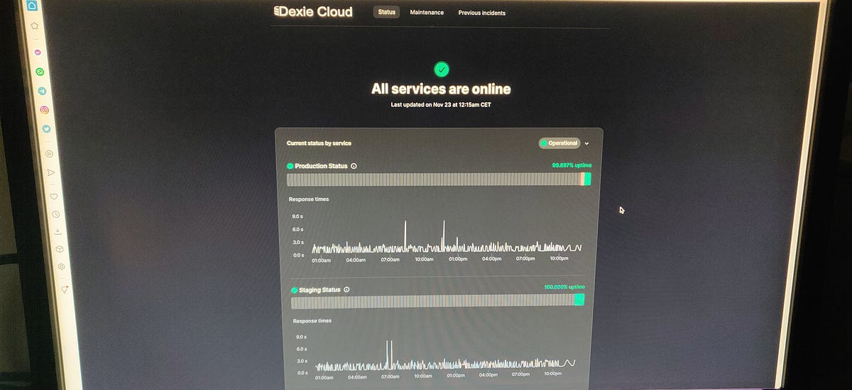 Status page - Dexie.js - Medium