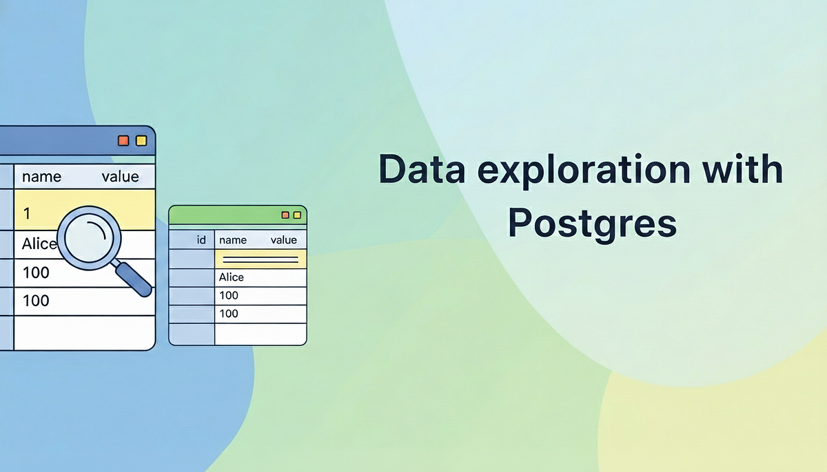 Data exploration with Postgres. Managed to load data from a python ...