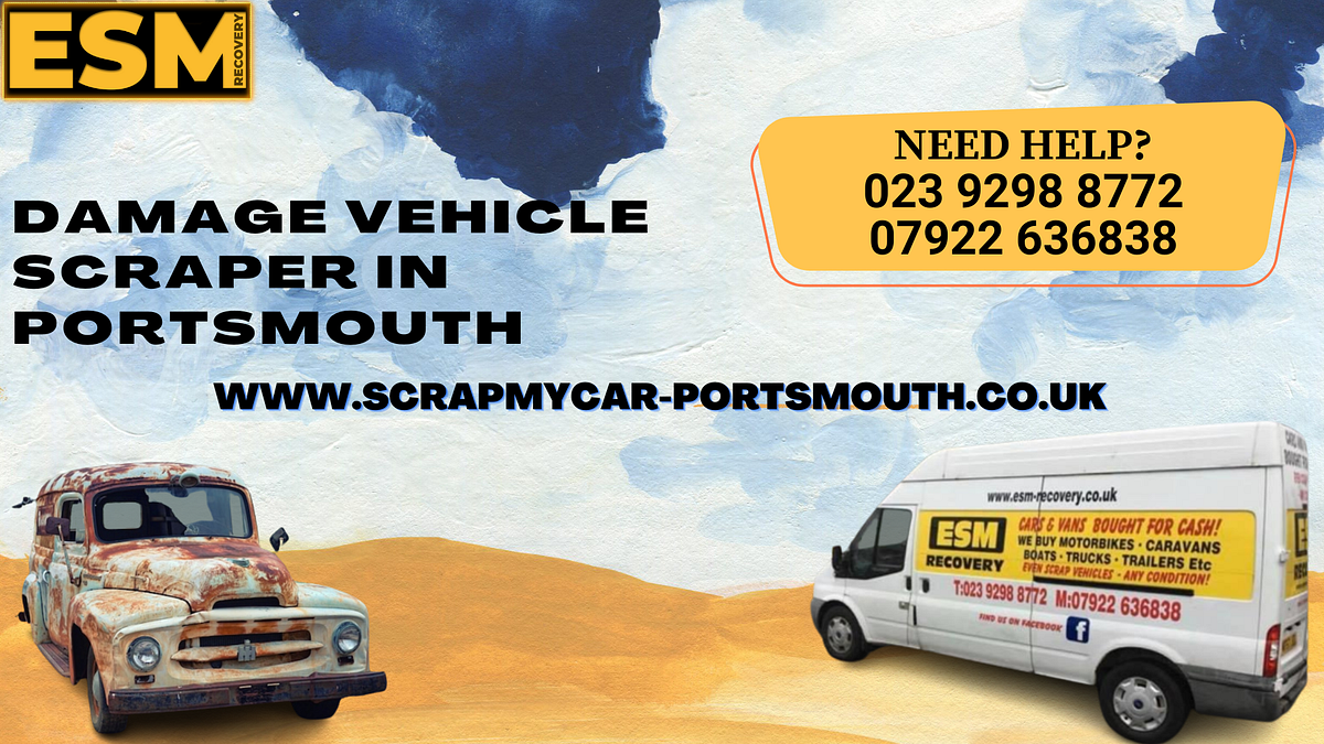 Professional Damage Vehicle Scraper in Portsmouth - Esm Recovery - Medium