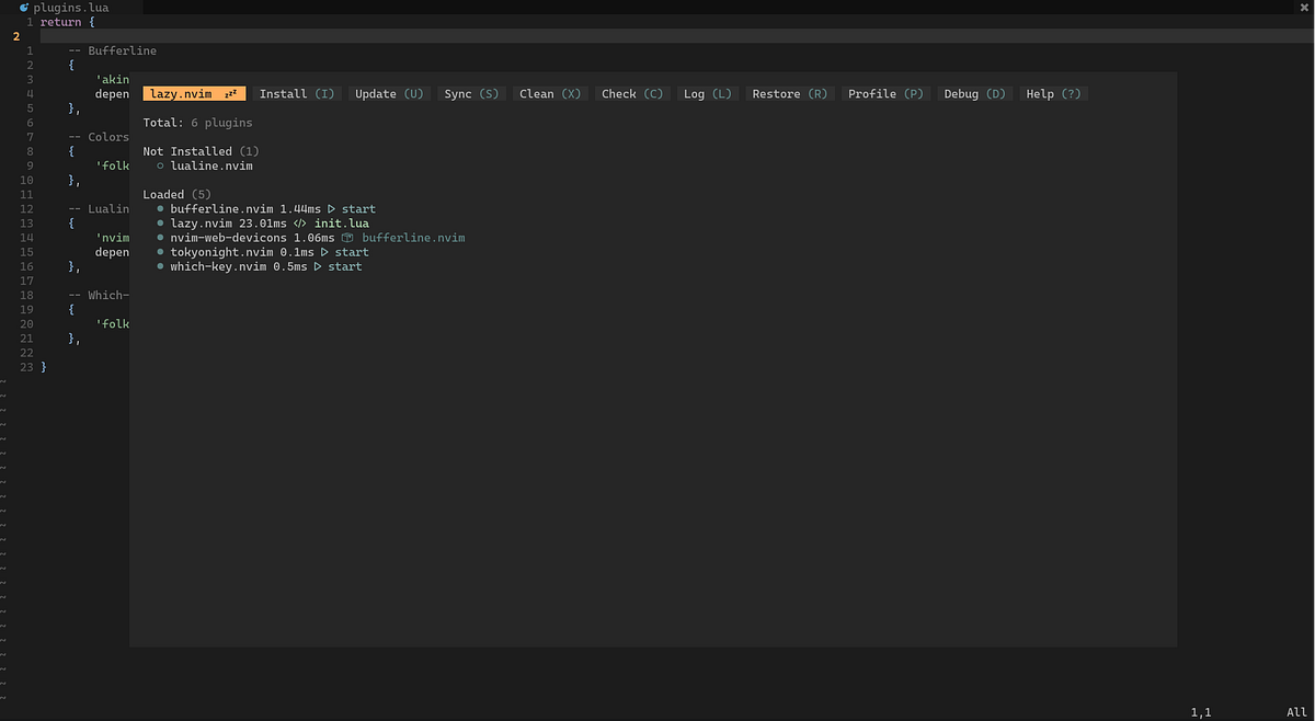 Lualine for Neovim. An amazing status line for Neovim | by Shaik Zahid | Medium