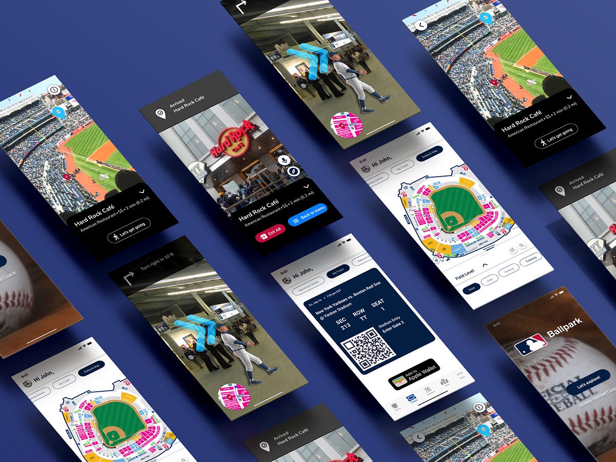 AR Navigation App at Ballparks. Design sprint team project | by Joyce ...