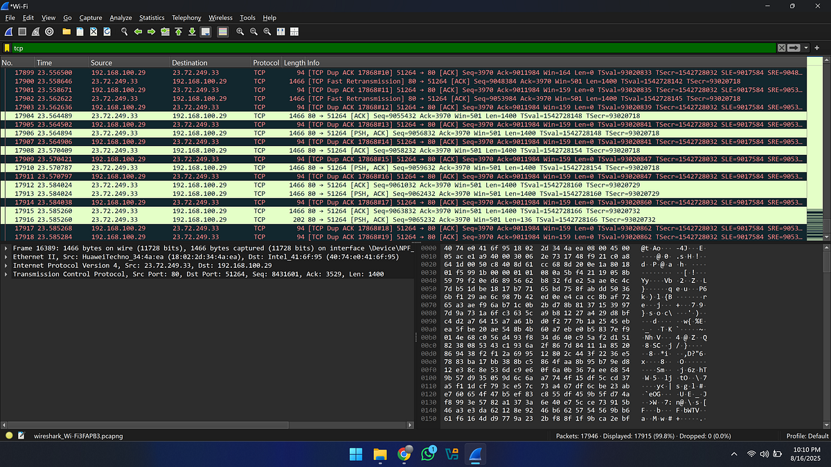 Day 8: Wireshark Basics — TCP Protocol Analysis | by AliHassan | Medium