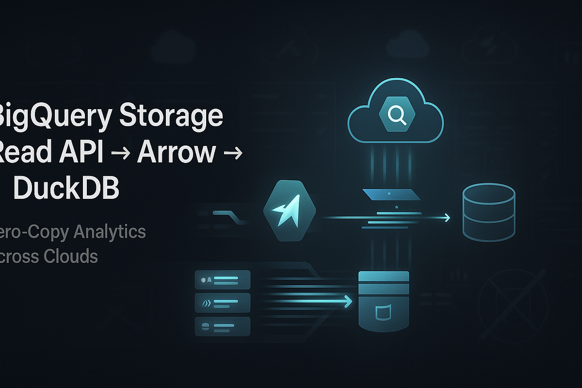 BigQuery Storage Read API → Arrow → DuckDB: Zero-Copy Analytics Across Clouds | by Nikulsinh ...