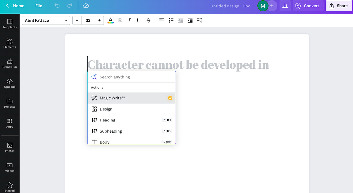 Canva Magic Write AI Feature. Canva AI + ChatGPT: A Powerful… | by LIFE 2.0 | Medium