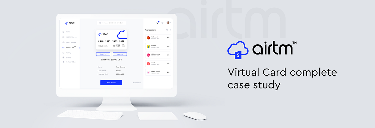 Airtm Virtual Card complete case study | by Prakhar Neel Sharma | Muzli ...