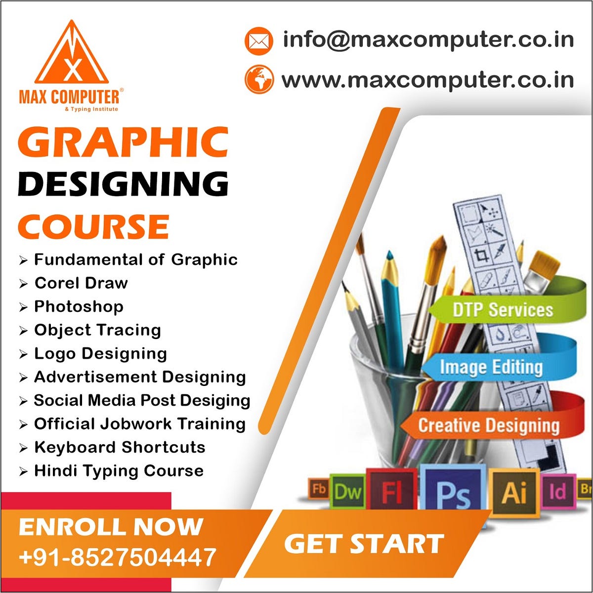 Advance Graphic Designing Near Model Town - Max Computer - Medium
