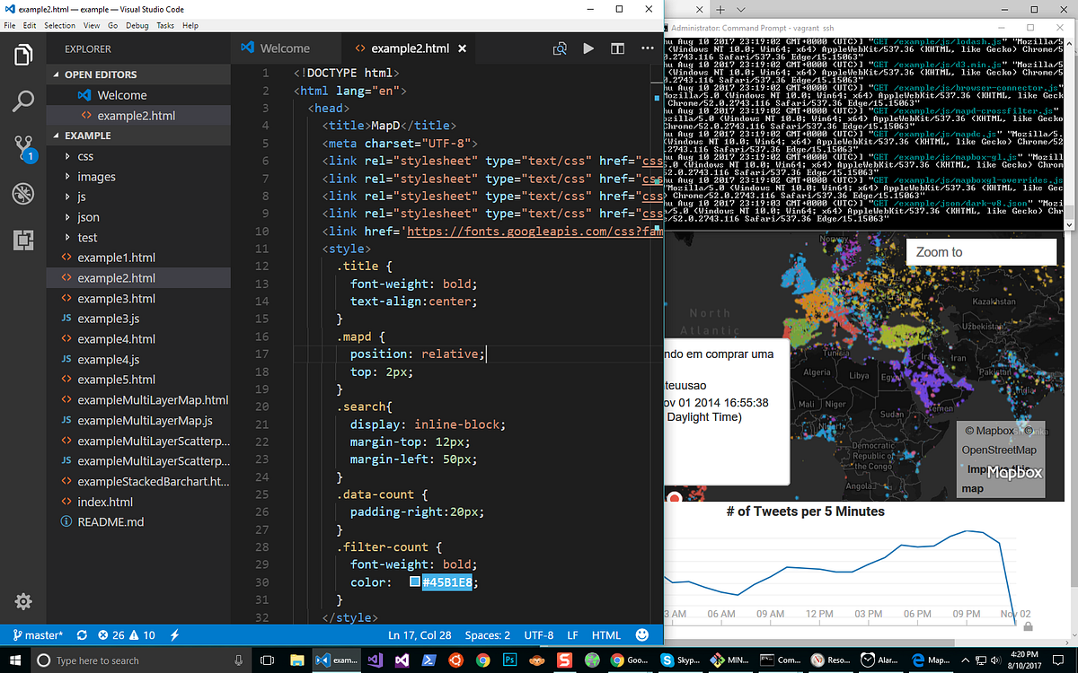 Configuring Vagrant for MapD Charting | by Jesse’s Big Data Adventures | Medium