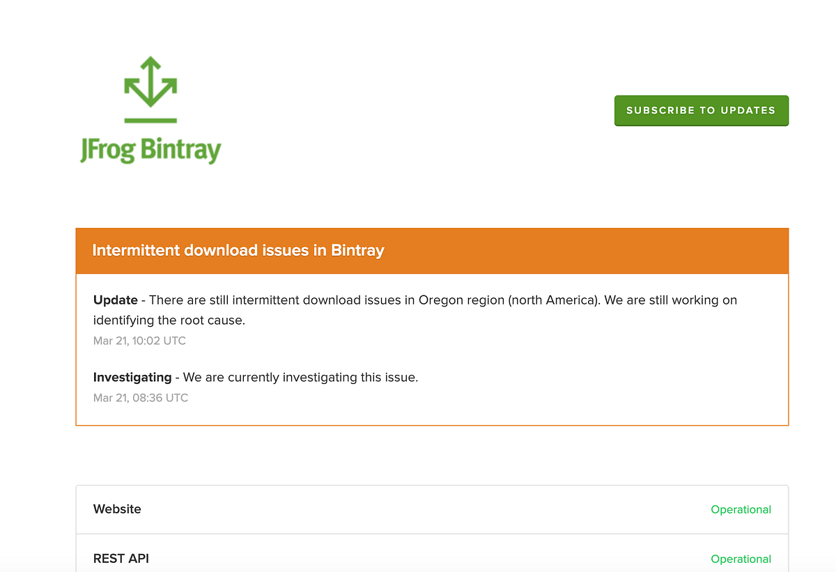Bintray service down and package build failed to list versions of React-Native | by La | Medium