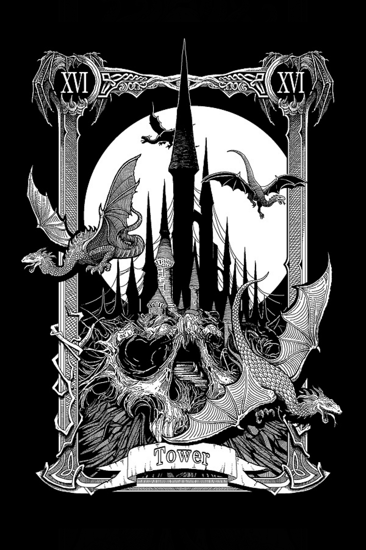The Tower，XVI. This card follows immediately after The… | by TAROT | Medium
