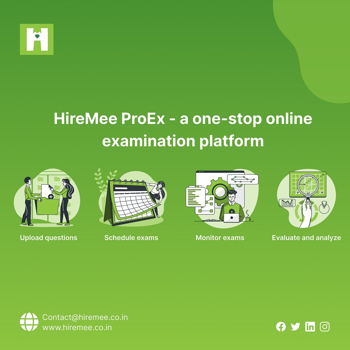 Online Exam Conducting Software HireMee ProEx is a one-stop online examination platform to ...