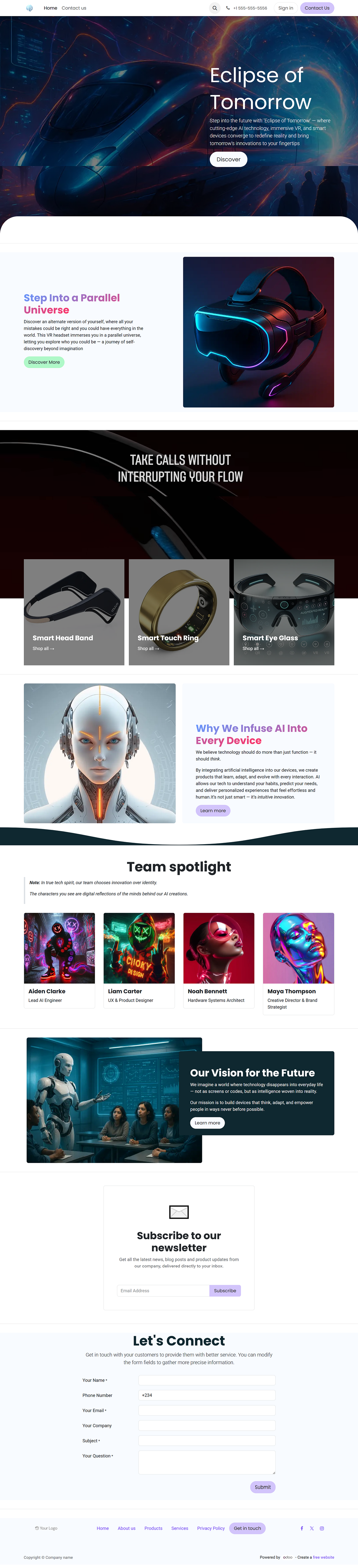 How I Designed a Futuristic Tech Website for an AI Smart Device Brand ...