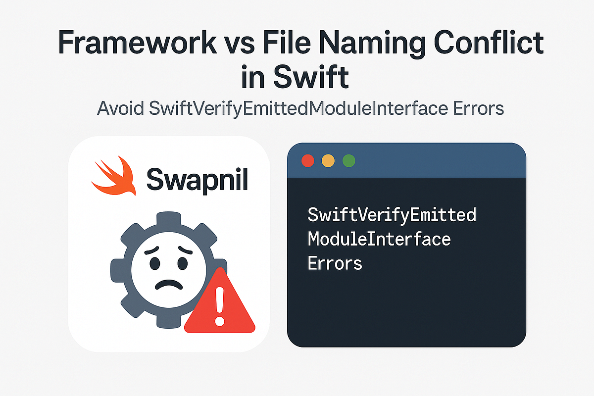 ⚠️ SwiftVerifyEmittedModuleInterface Issue in Swift: The Pitfall of Naming File and Framework ...