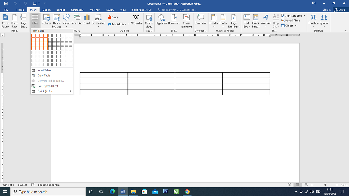 TABLE di MS. WORD. table digunakan untuk menampilkan data… | by ...
