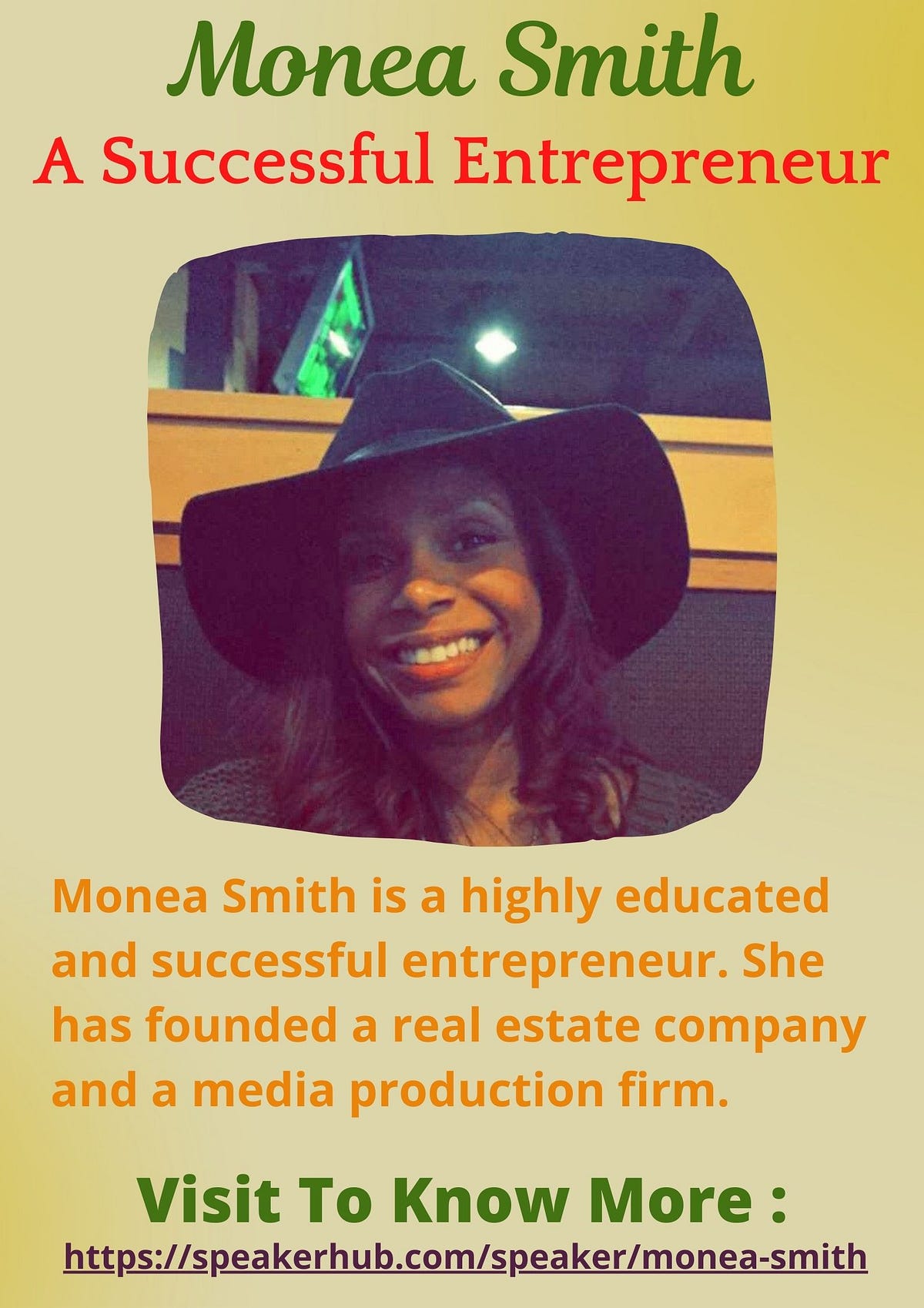 Monea Smith — A Successful Entrepreneur - Monea Smith - Medium