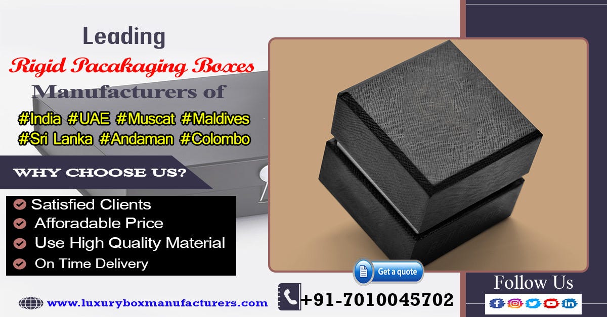 Custom Rigid Packaging Box | Dubai | Qatar | Saudi Arabia | Sharjah ...