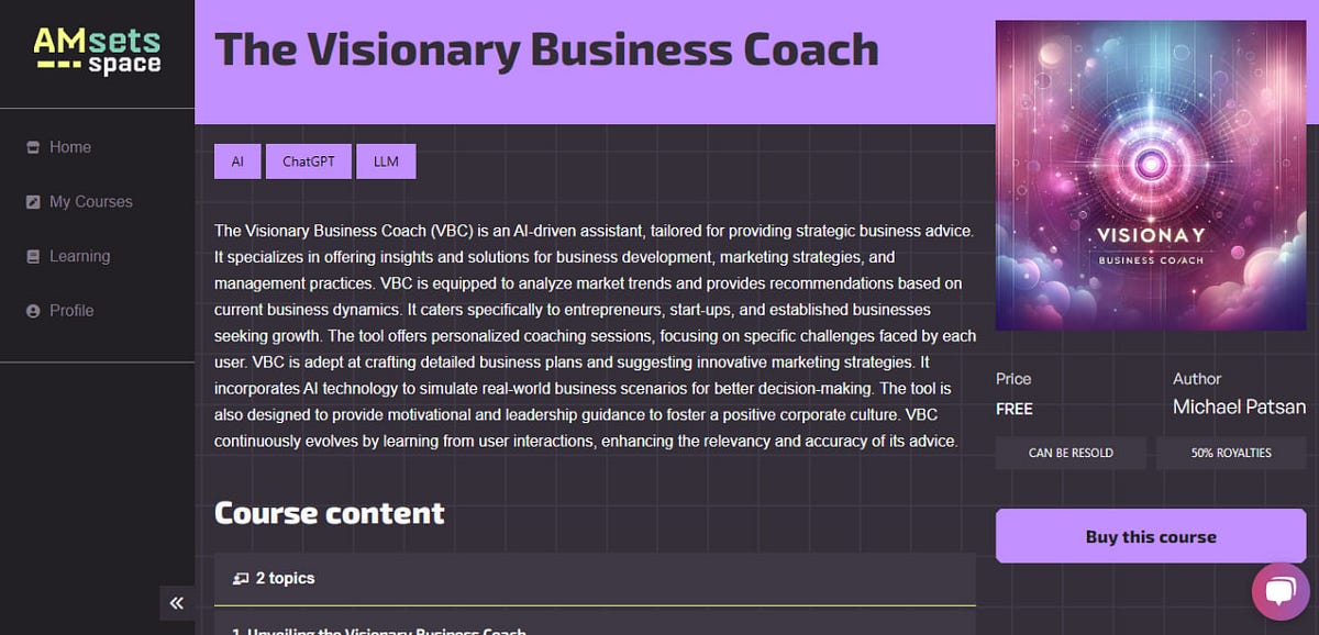 The Visionary Business Coach. The Visionary Business Coach (VBC) is ...