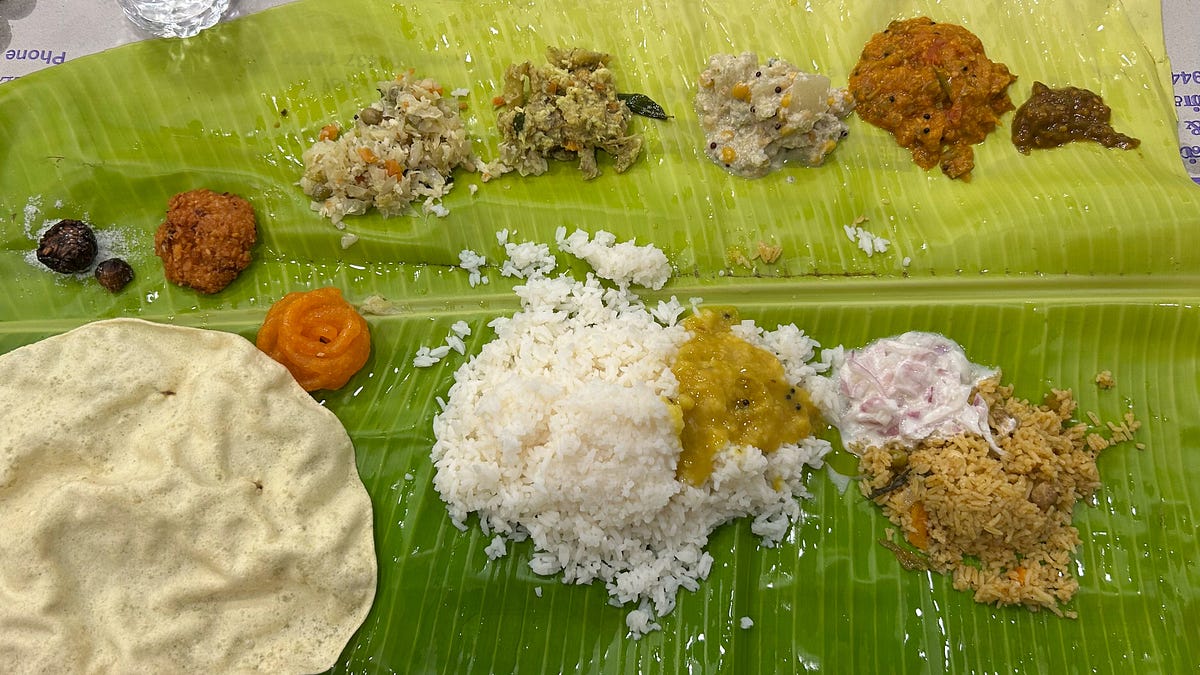 The Art of Eating on a Banana Leaf in South India | by Ninad Kulkarni | Sharing Food | Medium