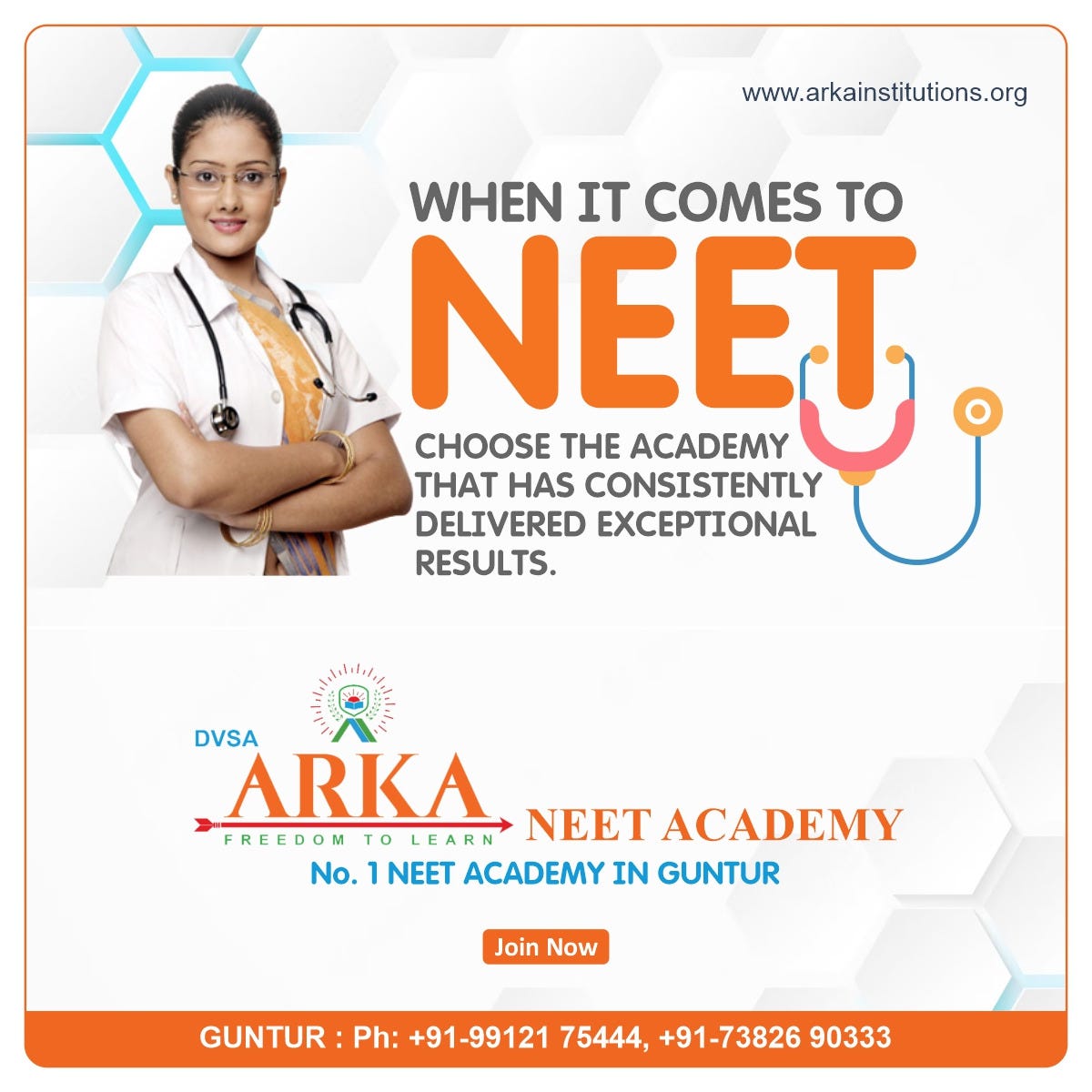 Best Institutes for NEET in AP. DVSA ARKA stands out as one of the best ...
