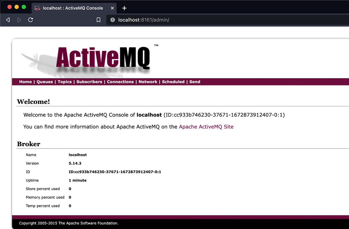 Run a local instance of ActiveMQ on Docker | by Manav Phull | Medium