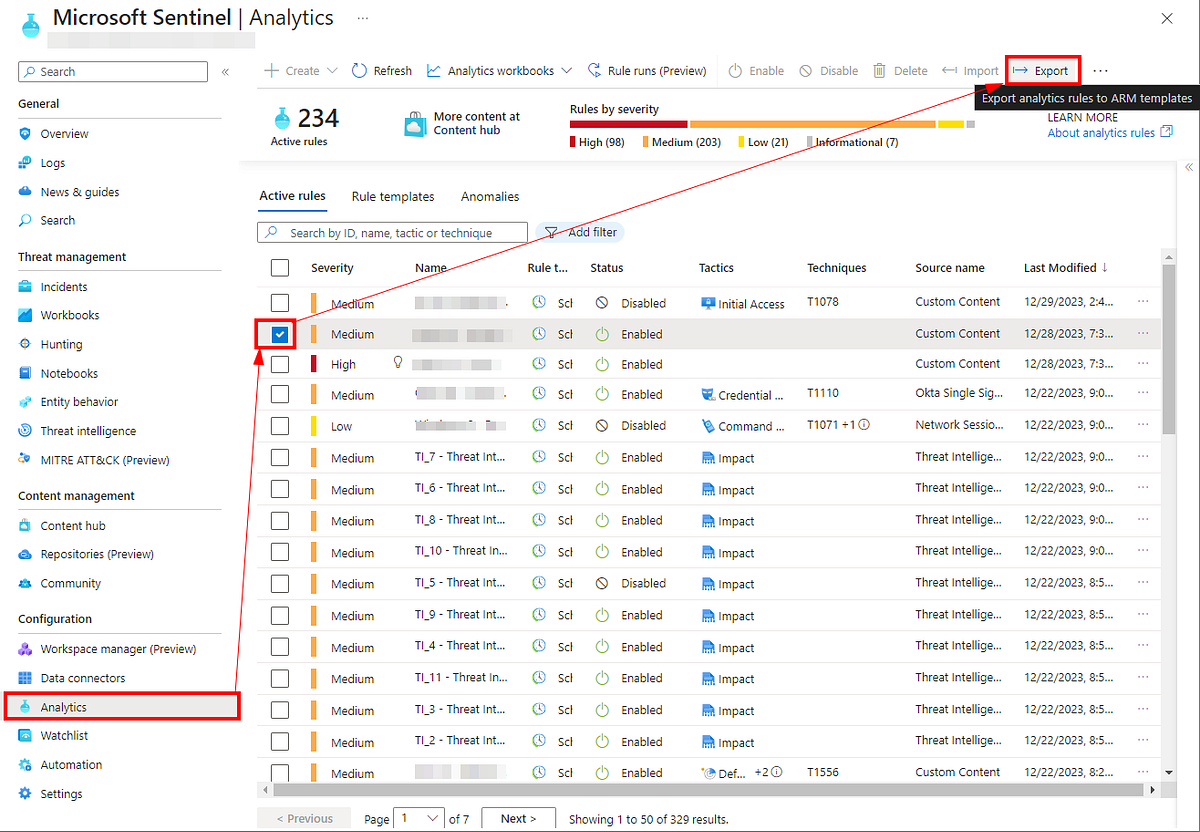 Azure Sentinel Analytics Rule Extraction [Bulk | Custom] | by Ali Ahmed Dar | Medium
