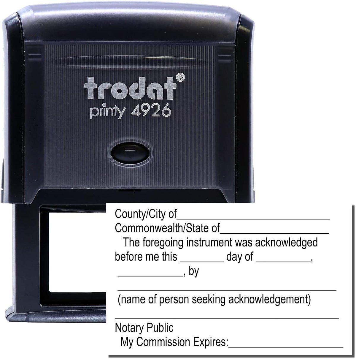 Self Inking Acknowledgement Notary Stamp - Acorn Sales - Medium